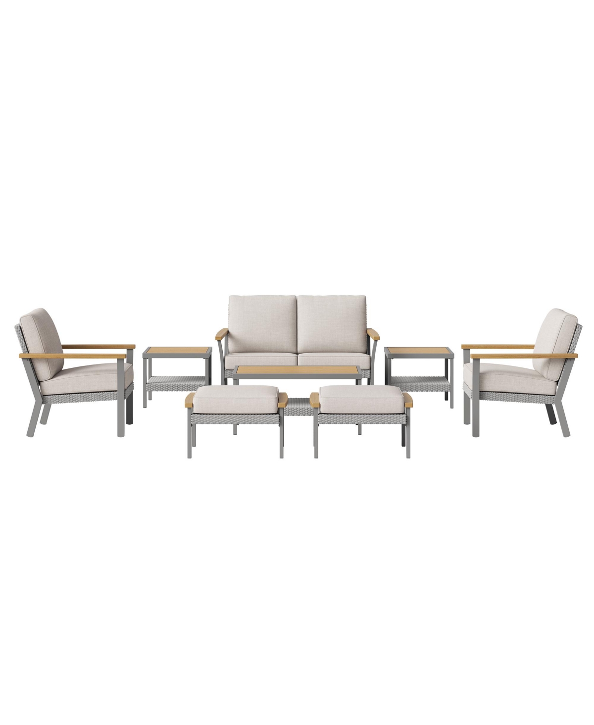 Click here for Sencillo 8 Piece Conversation Set - Grey prices
