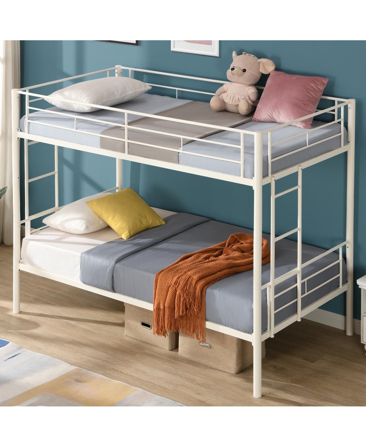 Click here for Simplie Fun Metal Twin Bunk Bed with Safety Rails... prices