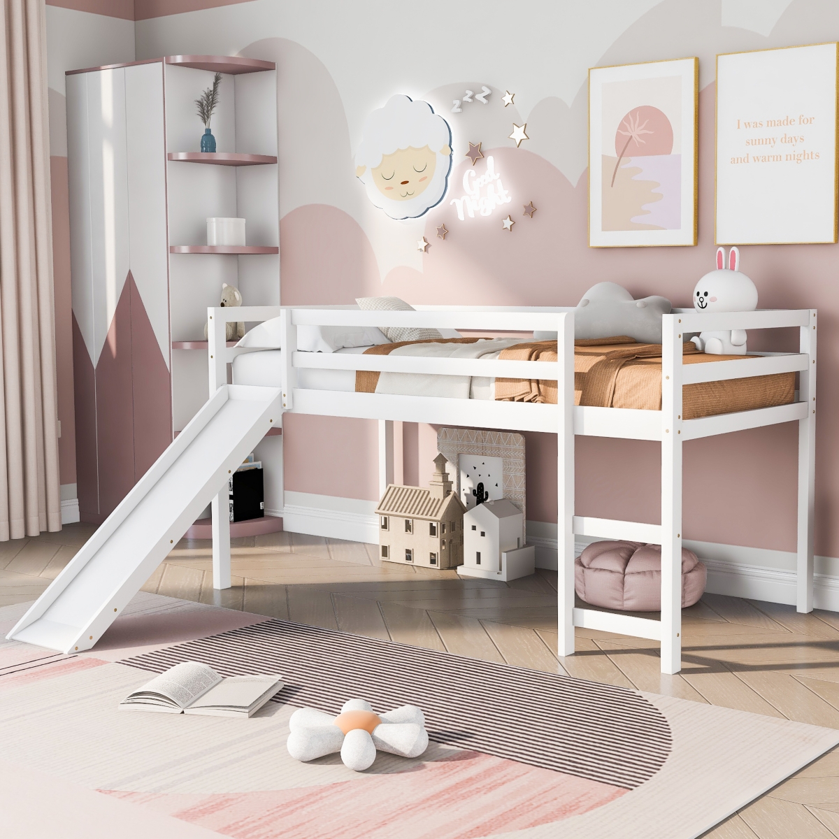 Click here for Streamdale Loft Bed With Slide  Multifunctional De... prices