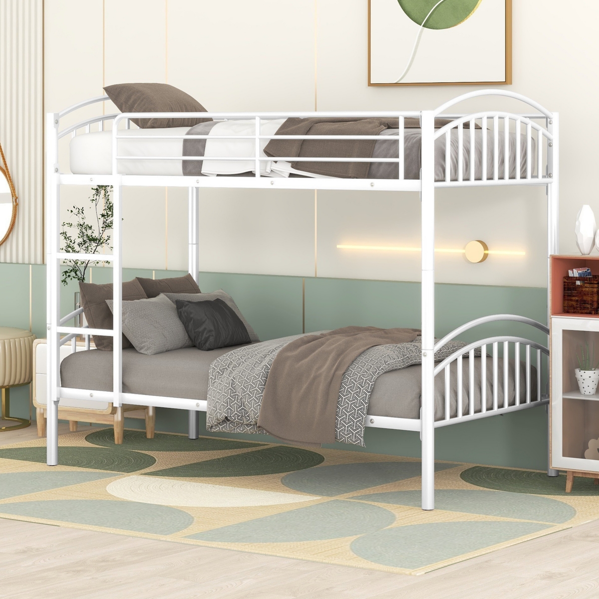 Click here for Streamdale Twin Over Twin Metal Bunk Bed  Divided... prices