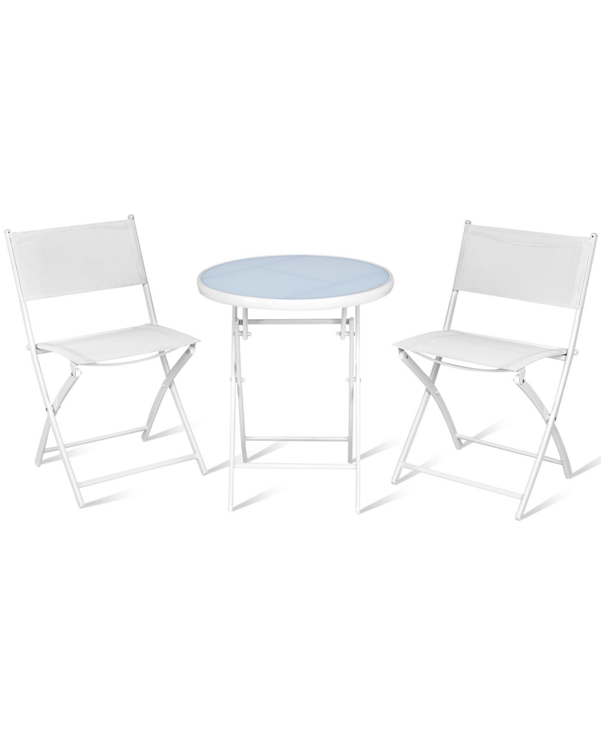 Click here for 3 Pieces Patio Folding Bistro Set for Balcony or O... prices
