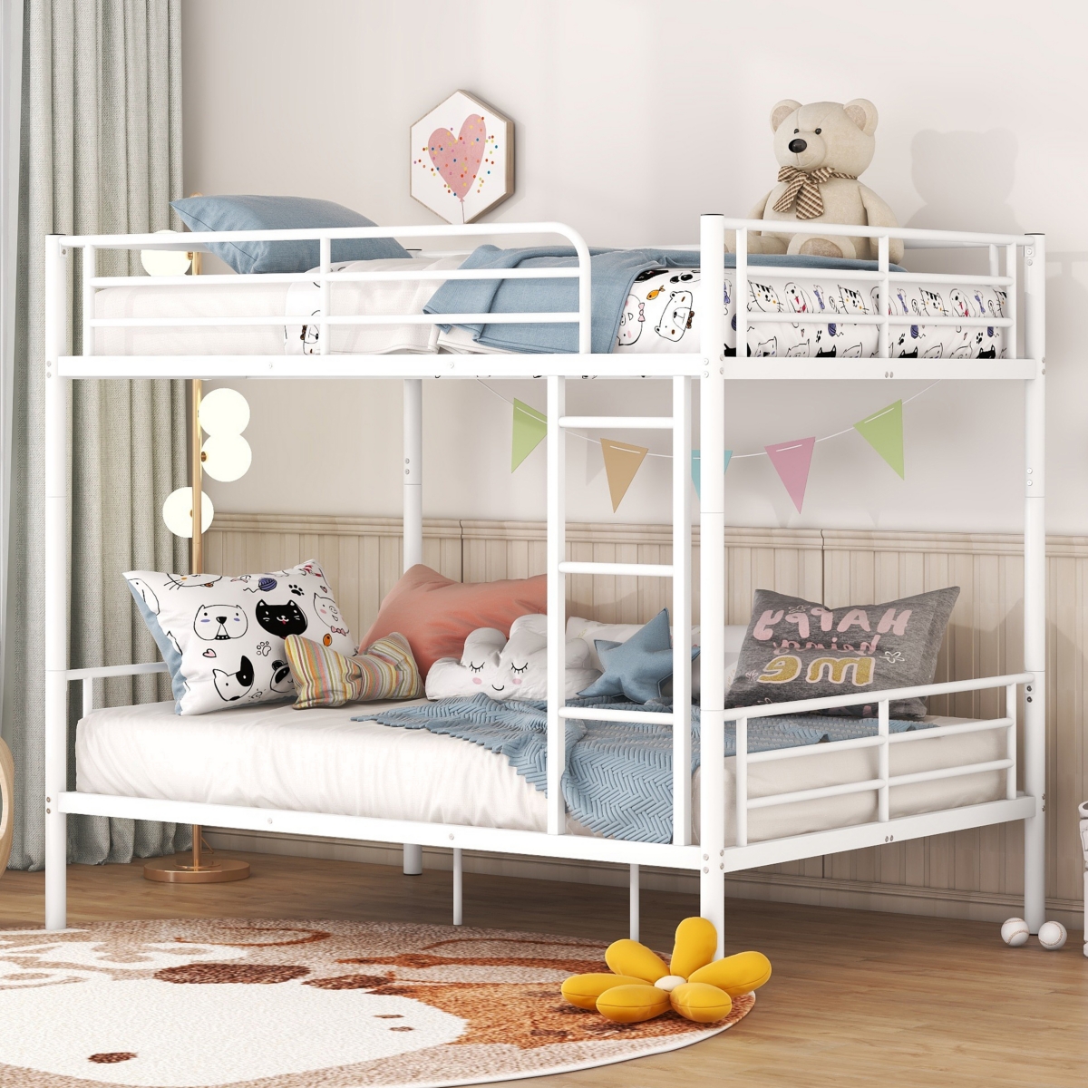 Click here for Streamdale Full Over Full Metal Bunk Bed  White -... prices