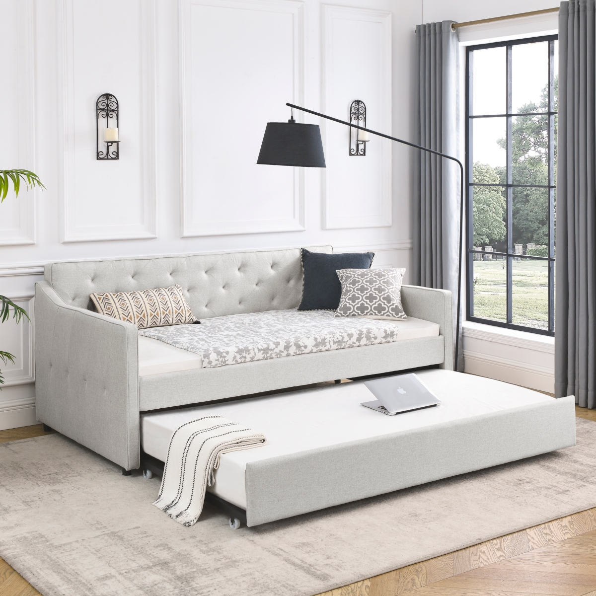 Click here for Streamdale Tufted Twin Daybed with Pullout Trundle... prices