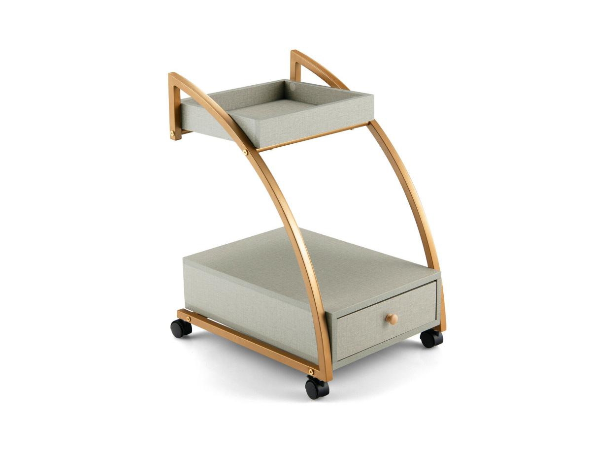 Click here for Modern 2-Tier Rolling End Table with Tray Top and... prices