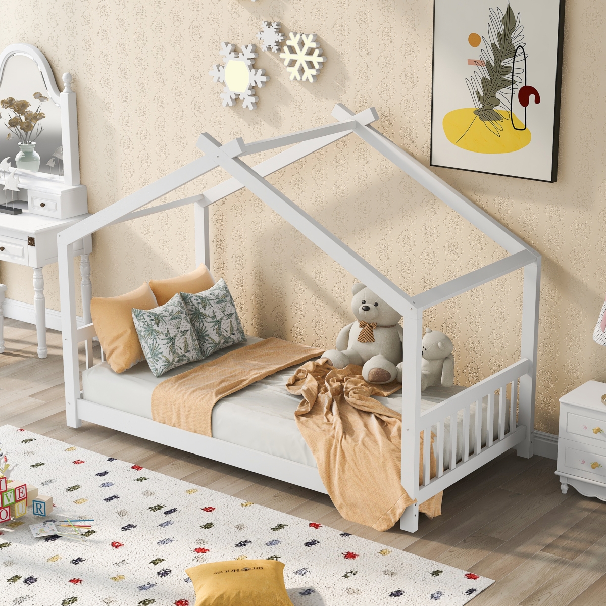 Click here for Streamdale Twin Size House Platform Bed With Headb... prices