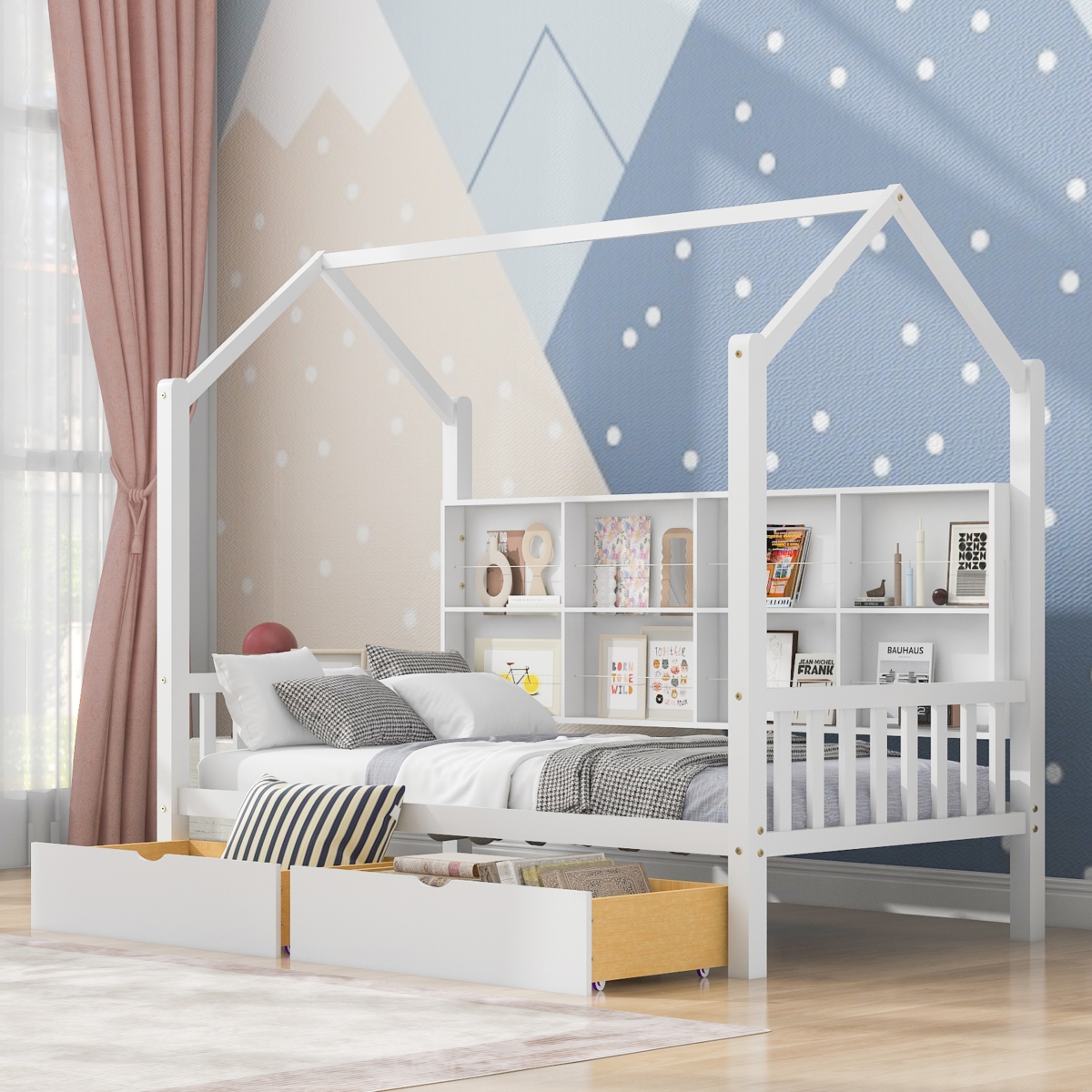 Click here for Streamdale Wooden Twin Size House Bed With 2 Drawe... prices