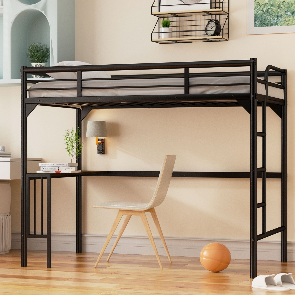 Click here for Streamdale Twin Loft Bed with Desk and Storage - B... prices