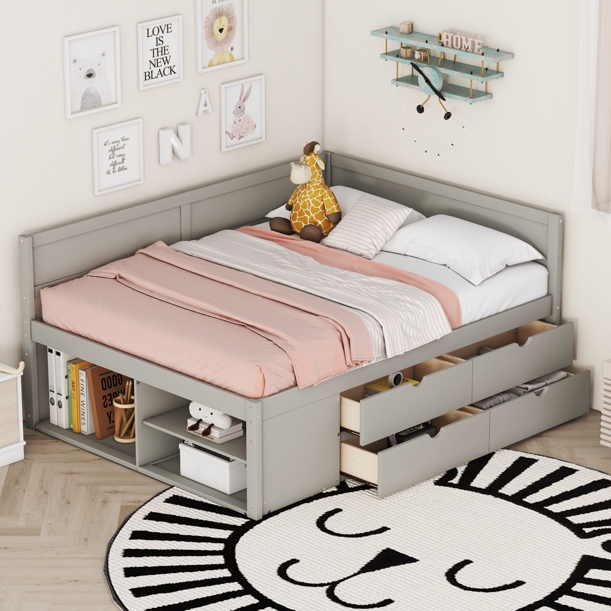 Click here for Streamdale Full Size Daybed With Drawers And Shelv... prices
