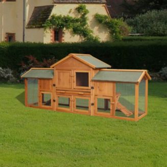 Extra Large Bunny Cage with 2 Runs and Waterproof Roof - Macy's