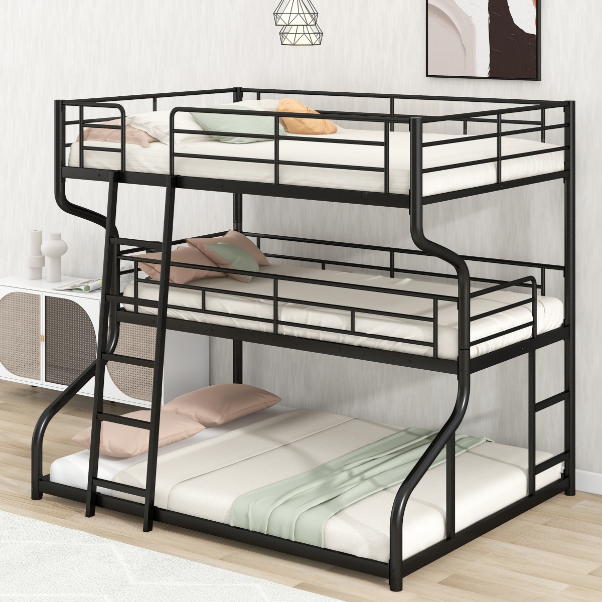 Click here for Streamdale Triple-Tier Bunk Bed with Extended Acce... prices