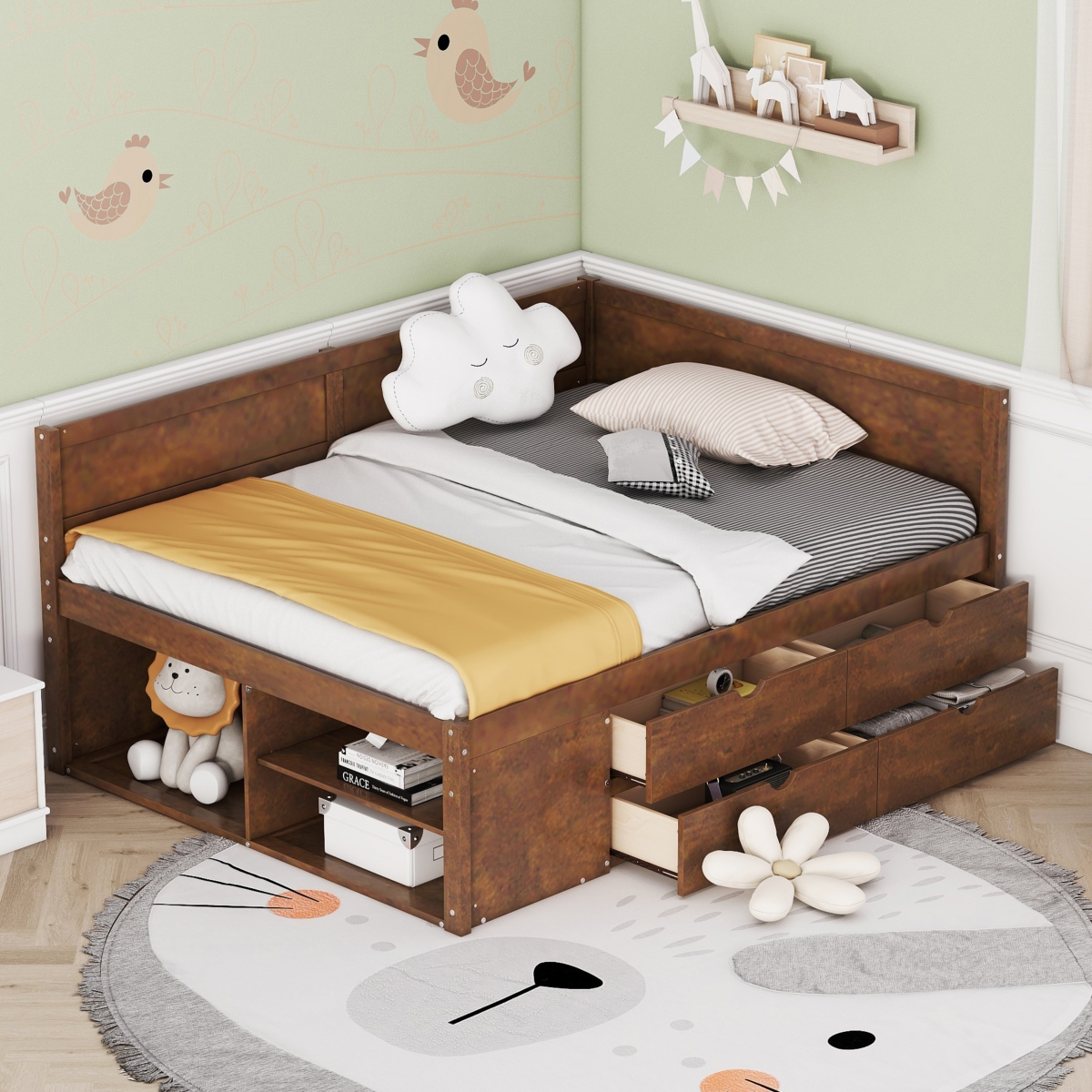Click here for Streamdale Full Size Daybed With Drawers And Shelv... prices