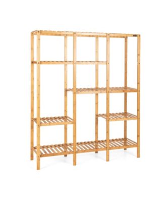 Slickblue Multifunctional Wicker Shelf Storage Organizer Rack - Macy's