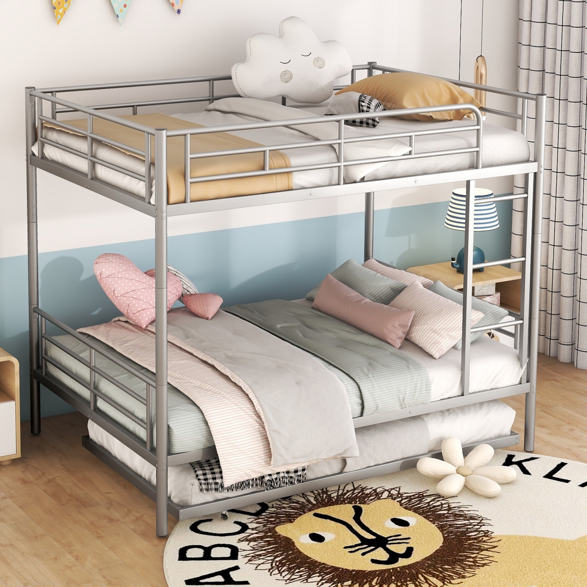 Click here for Streamdale Full Over Full Metal Bunk Bed With Trun... prices
