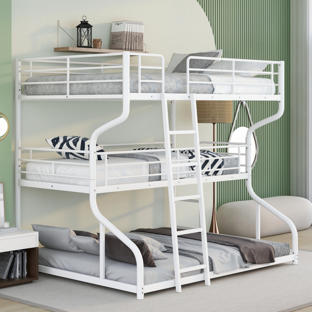 Click here for Streamdale Triple-Tier Bunk Bed with Extended Acce... prices