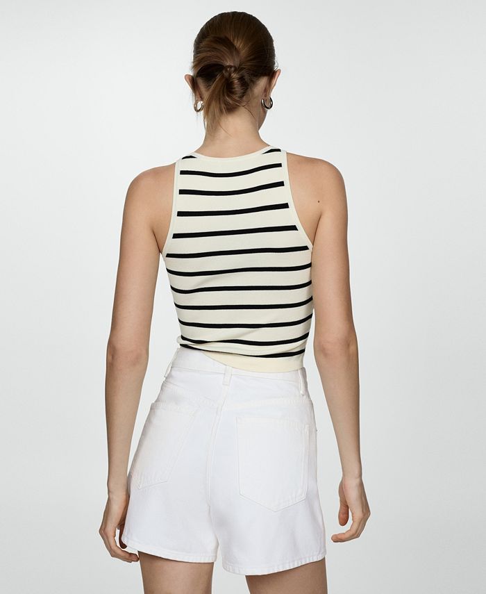 MANGO Women's High-Rise Denim Shorts - Macy's