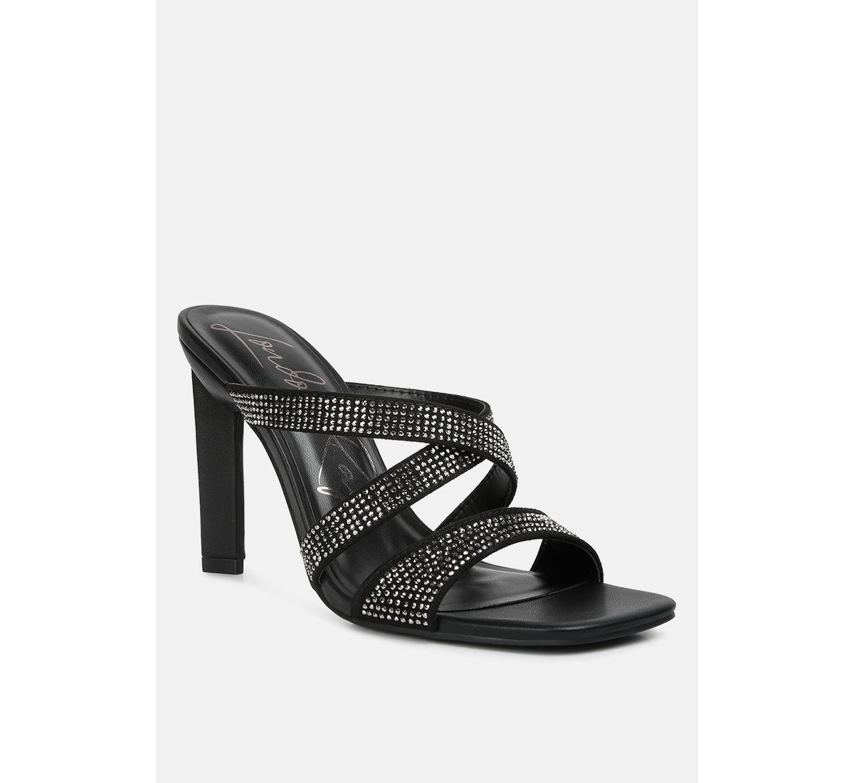 Click here for wapit rhinestone embellished straps sandals - Blac... prices