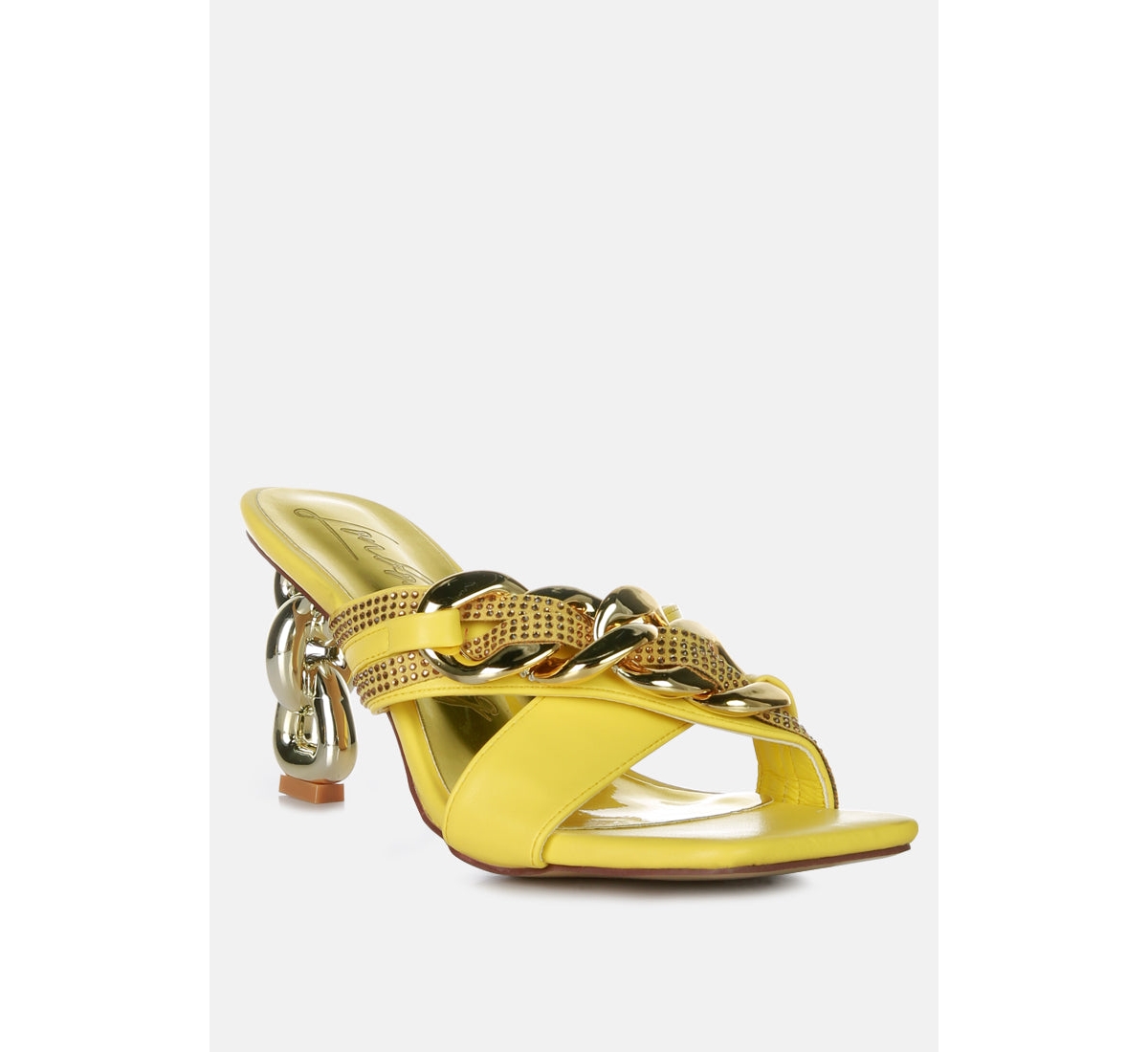 Click here for Evelane Metallic Chain Rhinestone Sandals Women -... prices