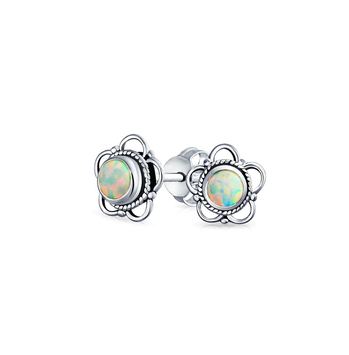 Click here for Bling Jewelry Tiny Open Flower Stud Earrings in Ox... prices