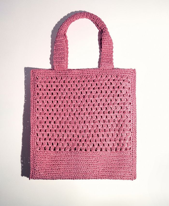 MANGO Women's Natural Fiber Shopper Bag - Macy's