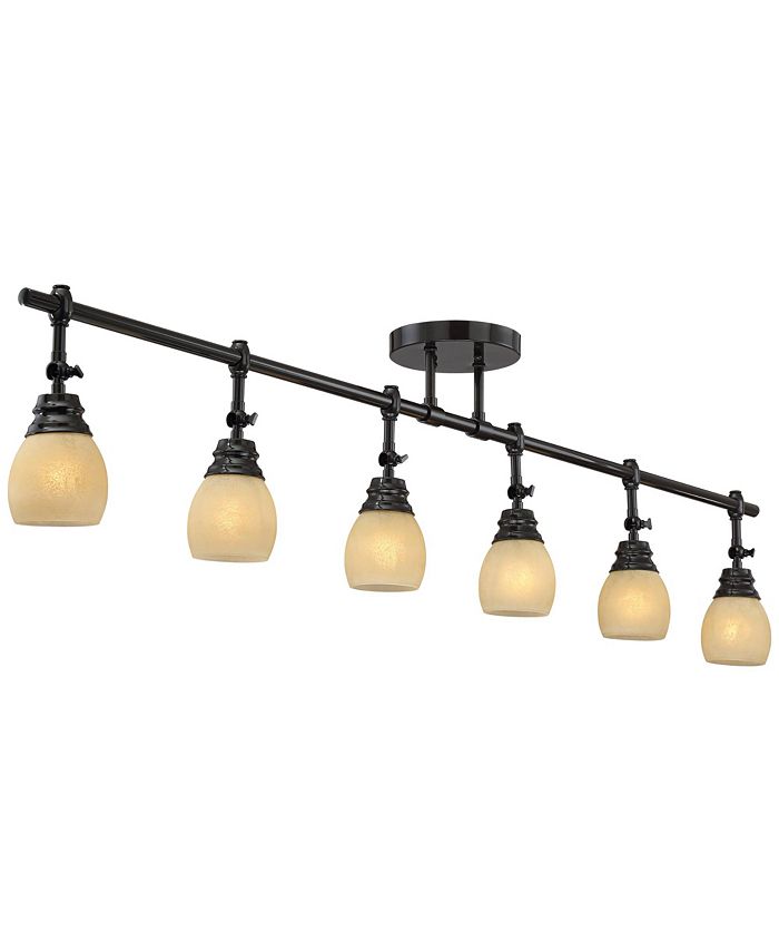 Pro Track Elm Park 6-Head Ceiling Track Light Fixture Kit Spot-Light ...