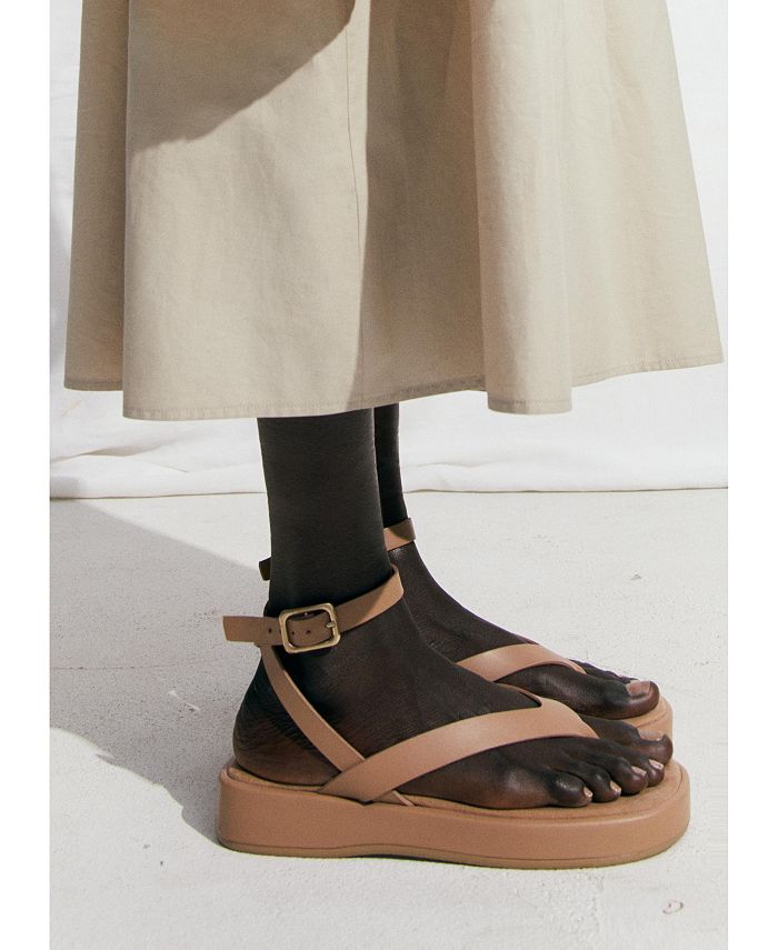 MANGO Women's Platform Strap Sandals - Macy's