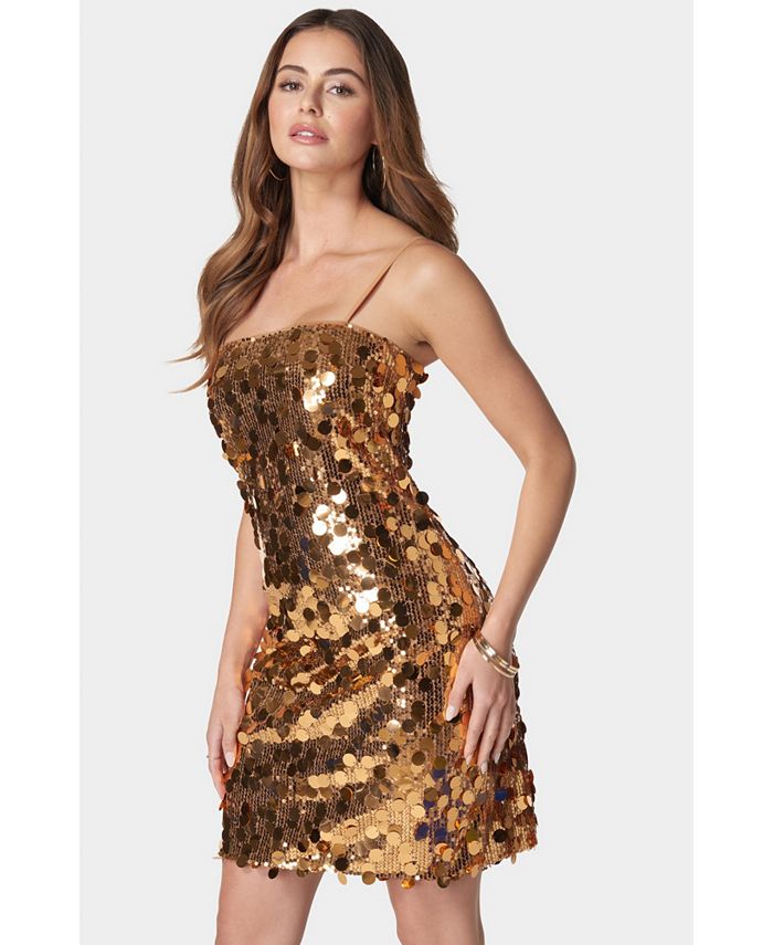 Bebe Women's Pailette Sequin Slip Dress - Macy's
