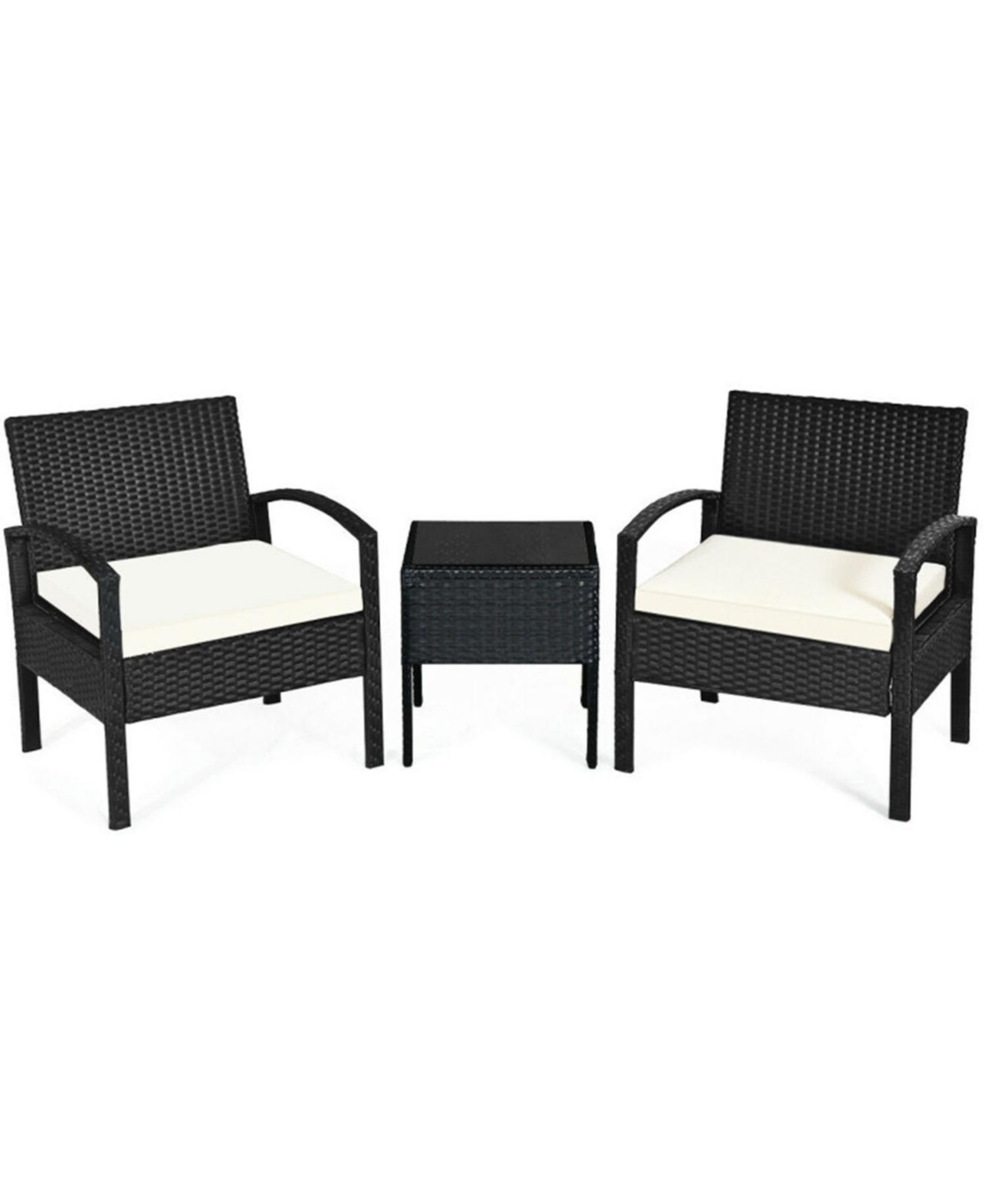 Click here for Sugift 3 Pieces Outdoor Rattan Patio Conversation... prices