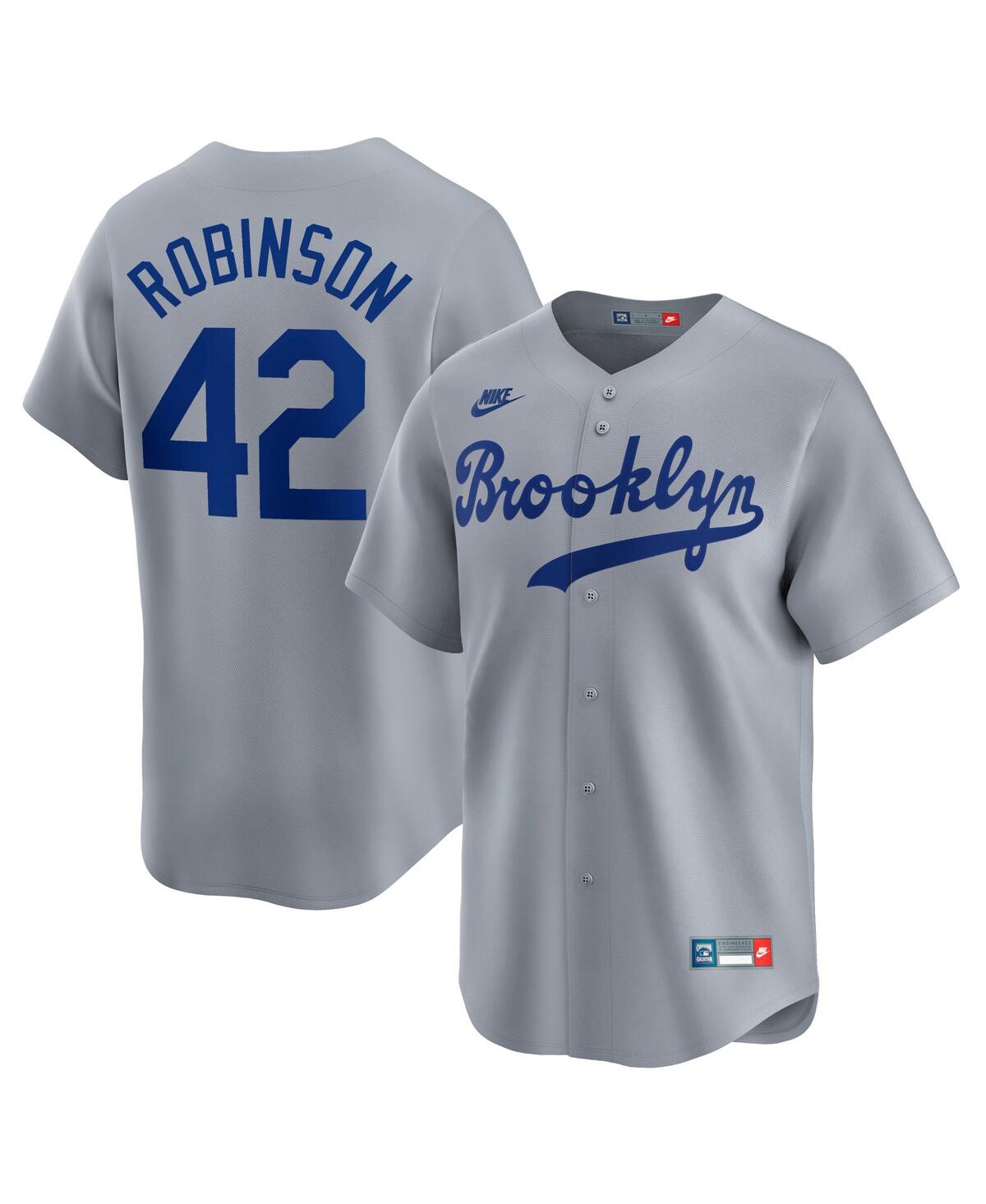 Click here for Nike Mens Jackie Robinson Gray Brooklyn Dodgers Th... prices