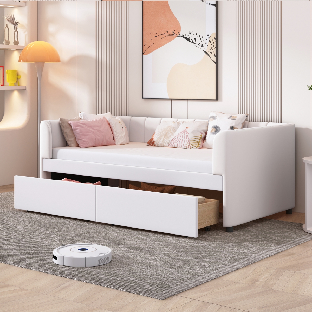 Click here for Twin Size Upholstered Daybed With Ergonomic Design... prices