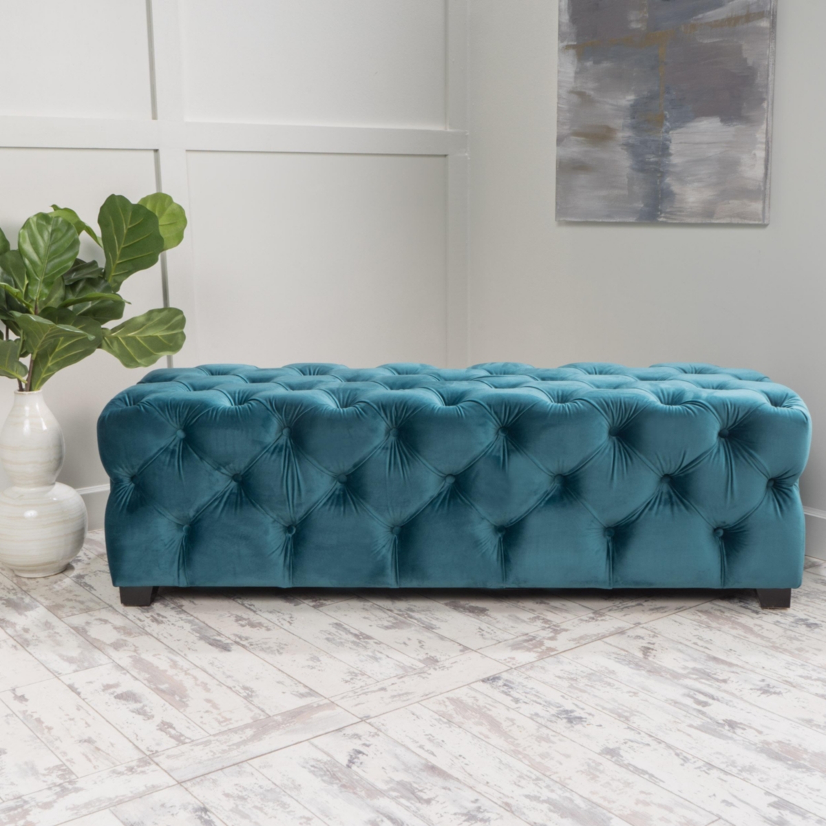 Click here for Streamdale Velvet Ottoman Bench Elegance and Style... prices
