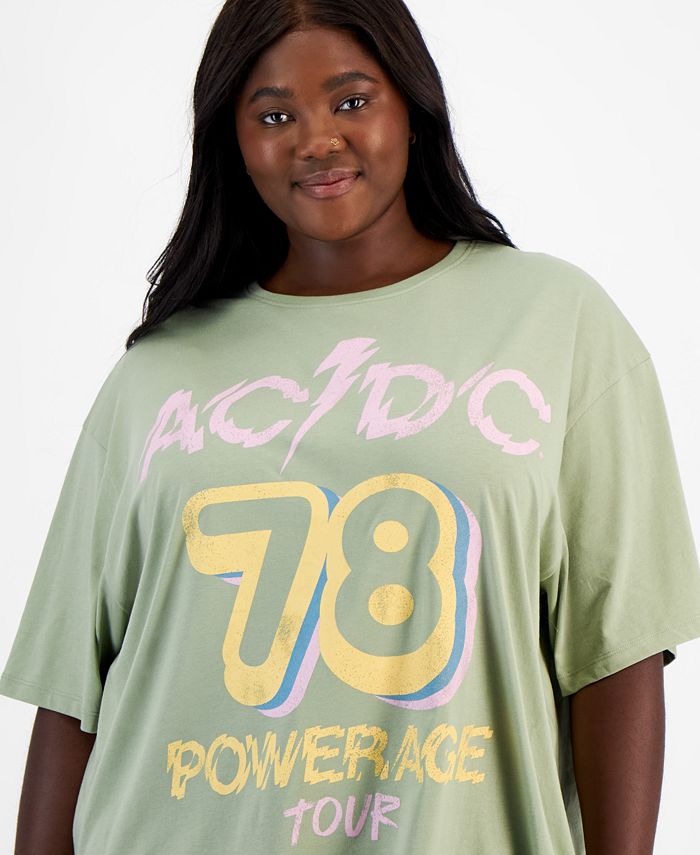 Grayson Threads, The Label Trendy Plus Size ACDC Tour Band Short-Sleeve ...