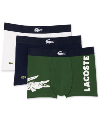 Men s 3 Pack Regular Fit Big Croc Logo Trunk Underwear