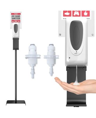 iTouchless Sensor Sanitizer Dispenser with Floor Stand and Sign Board ...