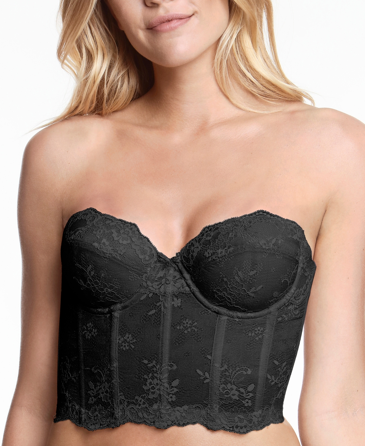 Click here for Dominique Womens Tayler Backless Strapless Lace Br... prices