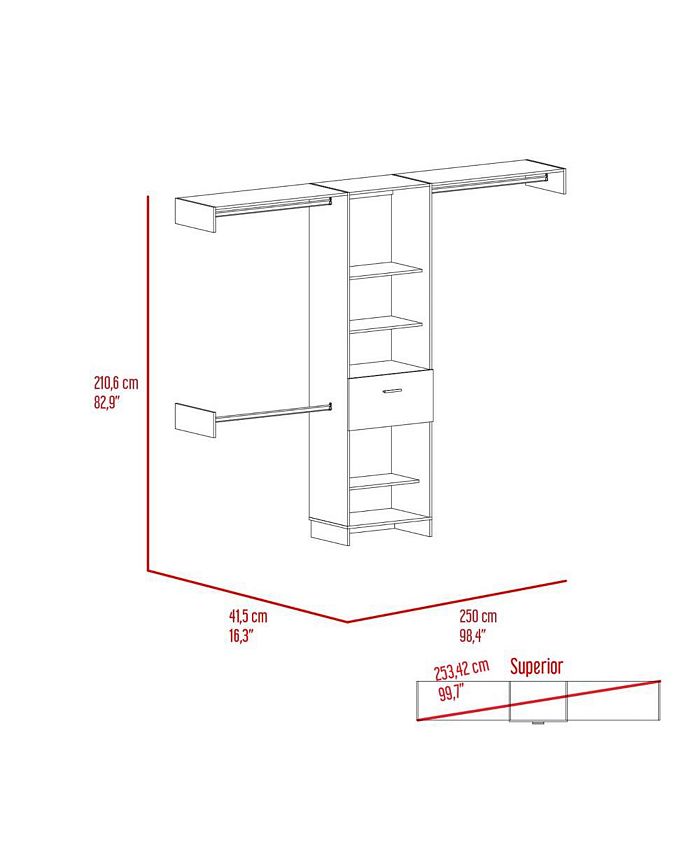 FM FURNITURE Cross Closet System - Macy's