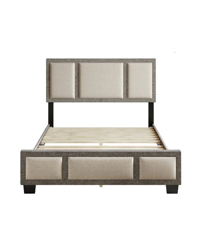 Boyd Sleep Triptych Upholstered Platform Bed Frame - Macy's