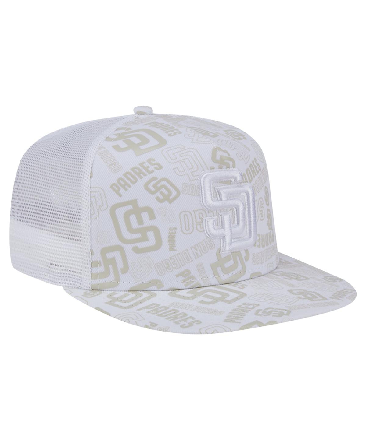 New Era Men's White San Diego Padres Logo Dunes A-frame Trucker 9fifty ...