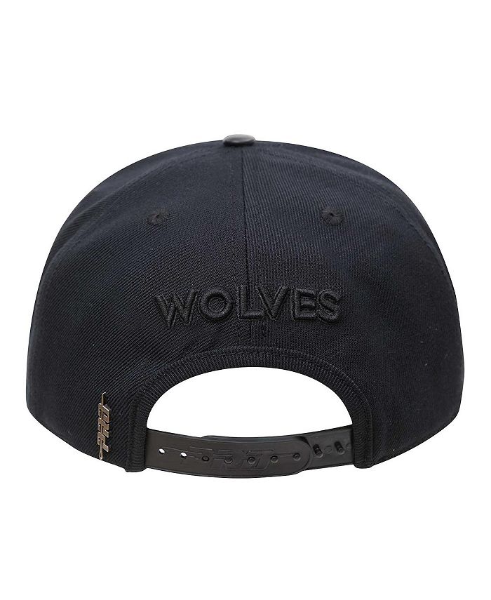 Pro Standard Men's Minnesota Timberwolves Triple Black Snapback Hat ...