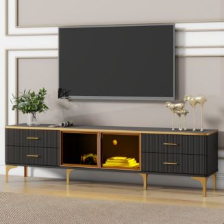 Multi-Colored LED TV Stand for Stylish Ambiance and Amplified Decor ...