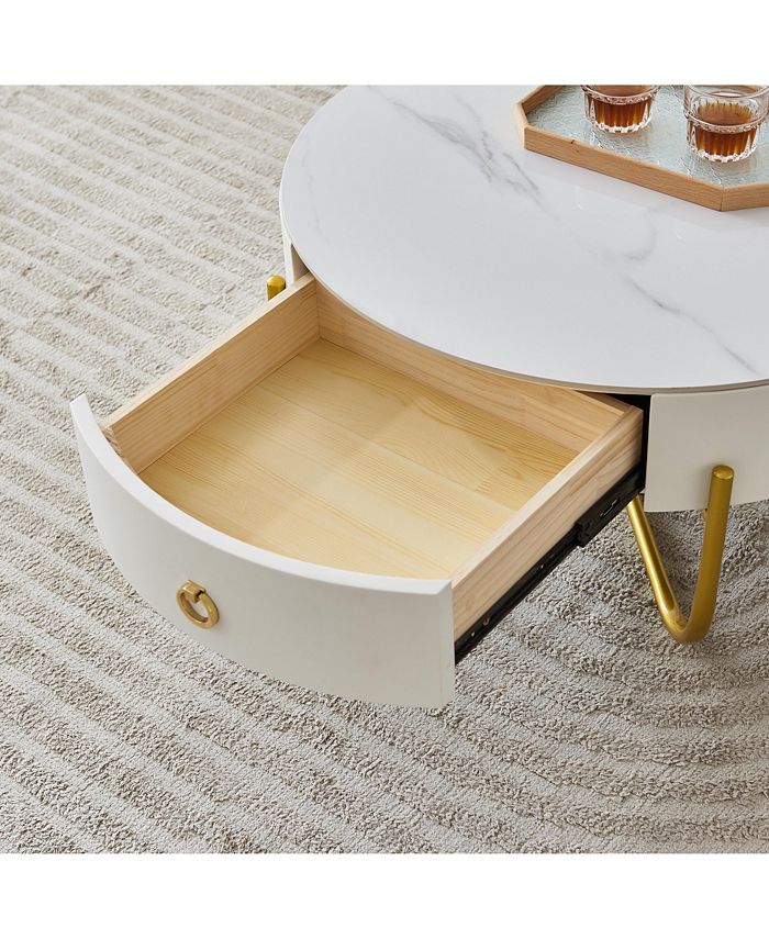 Simplie Fun Nesting Coffee and End Tables with Sintered Stone Top and ...