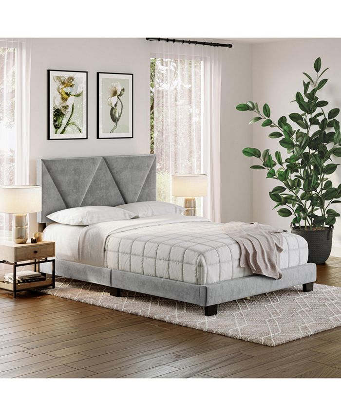 Boyd Sleep Vector Upholstered Platform Bed Frame - Macy's