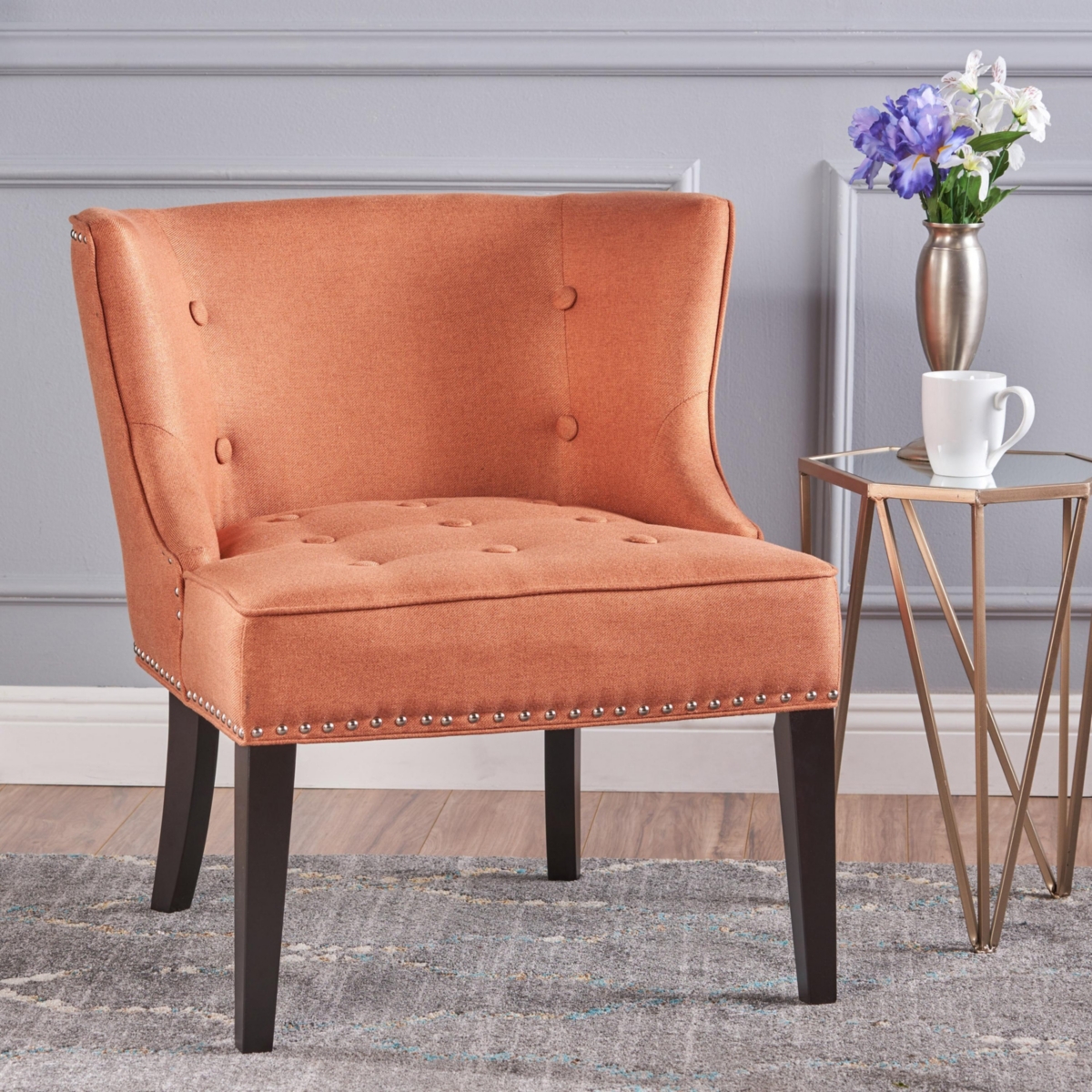 Click here for Streamdale Contemporary Tufted Accent Chair with N... prices