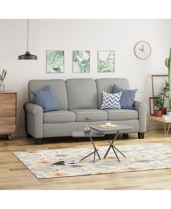 Simplie Fun Minimalist 3-Seater Sofa Compact Elegance for Any Living ...