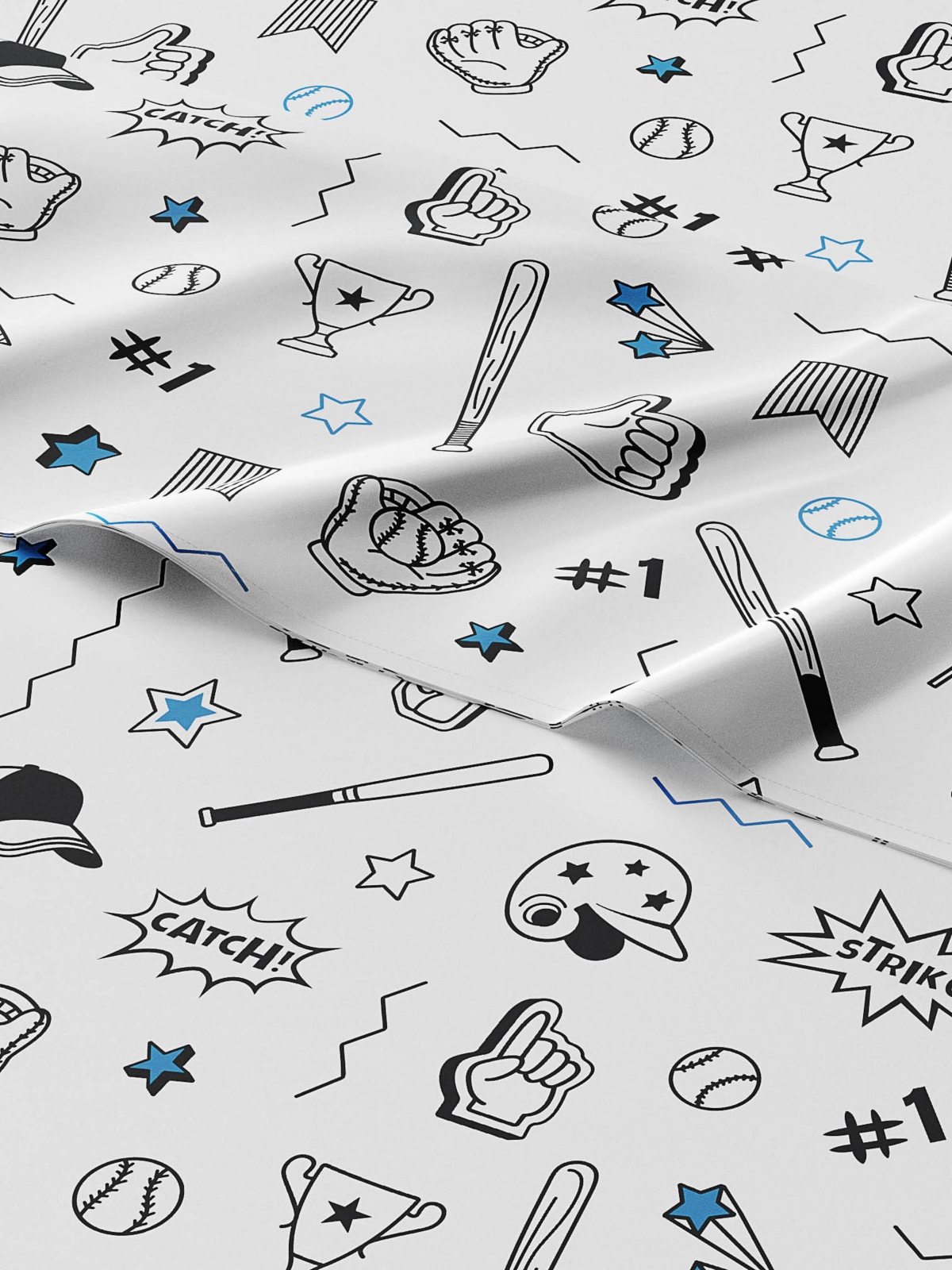 Click here for Kids 3 Piece Microfiber Sheet Set - Twin - Basebal... prices