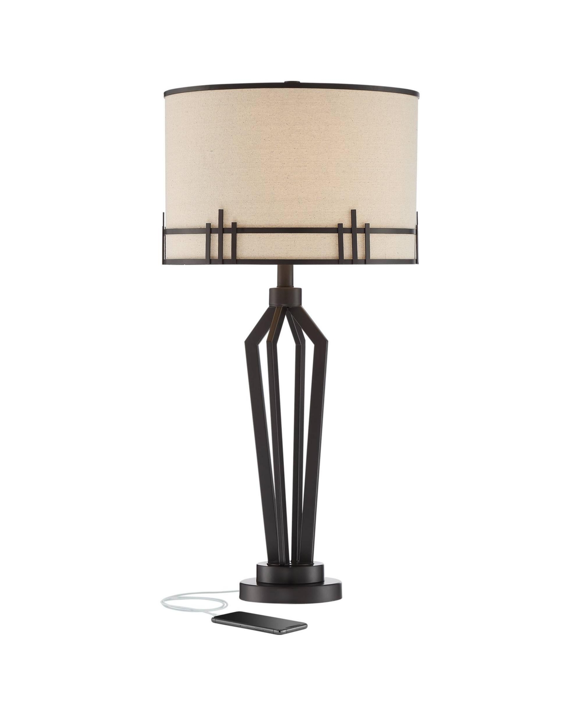 Click here for Franklin Iron Works Picket Modern Industrial Table... prices