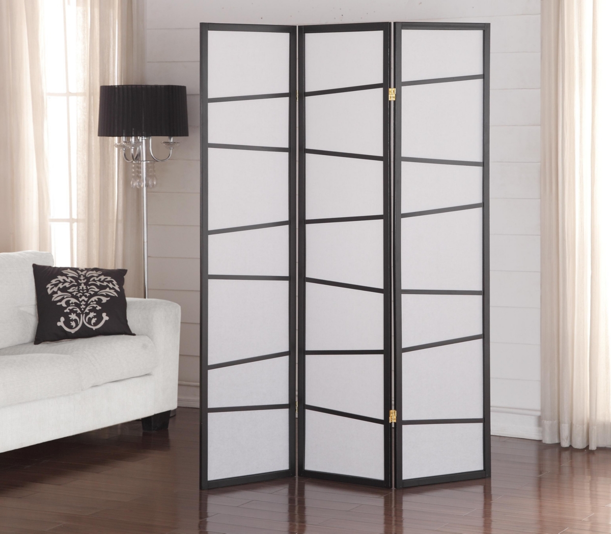 Click here for Streamdale 3-Panel Screen Room Divider  Black - Bl... prices