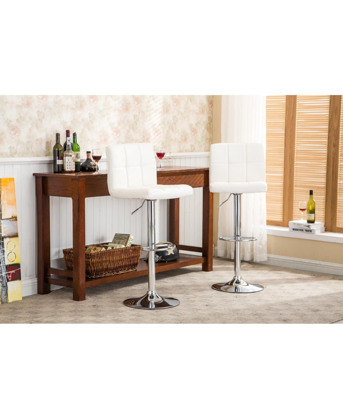 Click here for Simplie Fun Faux Leather Adjustable Hydraulic Bar... prices