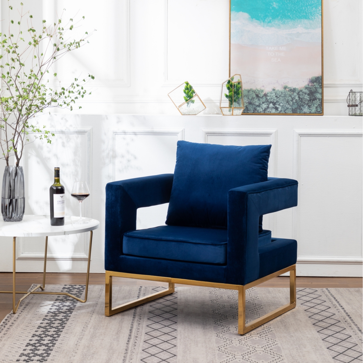Click here for Simplie Fun Contemporary Upholstered Accent Arm Ch... prices