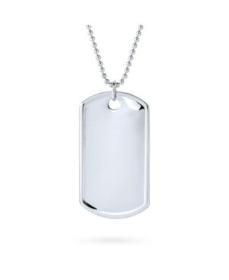 Bling Jewelry X-Large Army Military Dog Tag Pendant Necklace Sterling ...