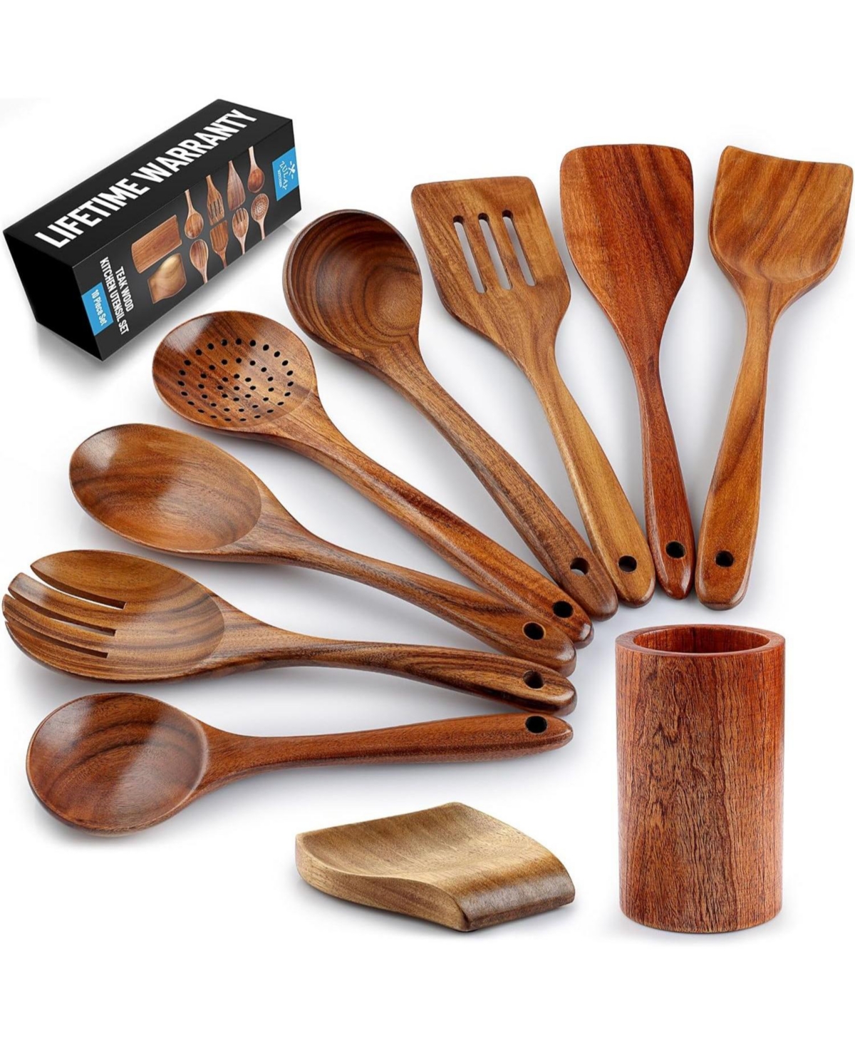 Click here for Zulay Kitchen 10-Piece Wooden Spoons for Cooking -... prices